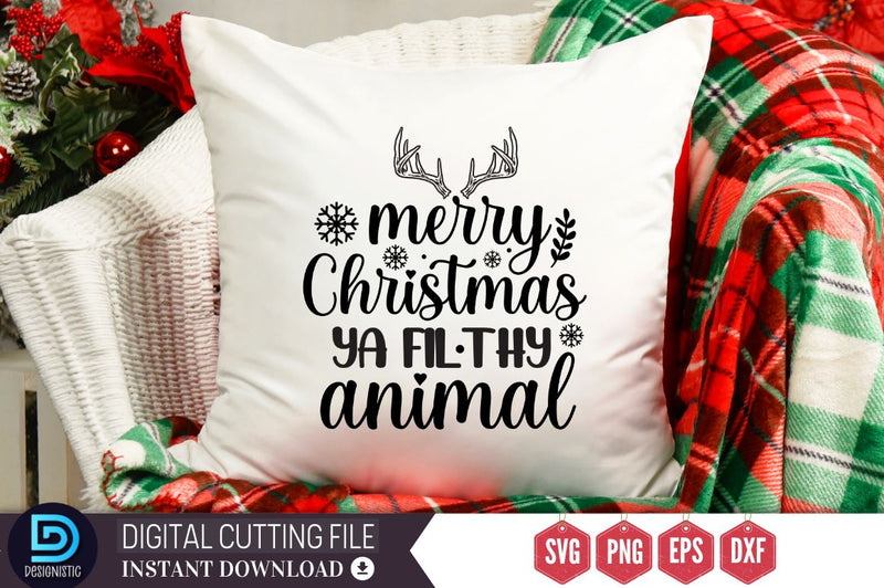 Merry Christmas ya filthy animal SVG, Merry Christmas ya filthy animal ...