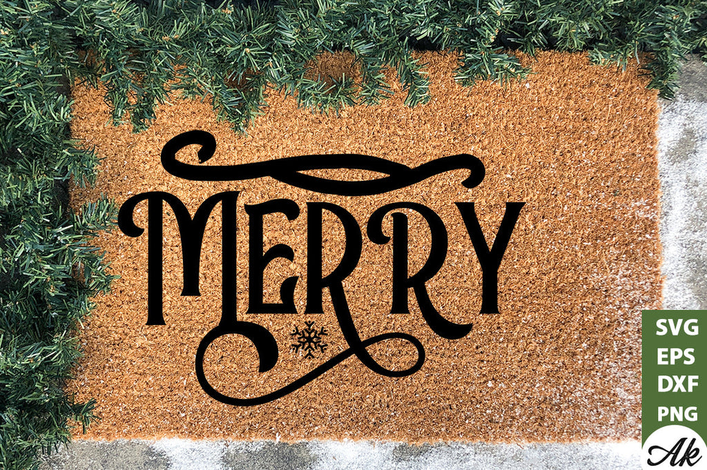 Merry Doormat SVG - So Fontsy