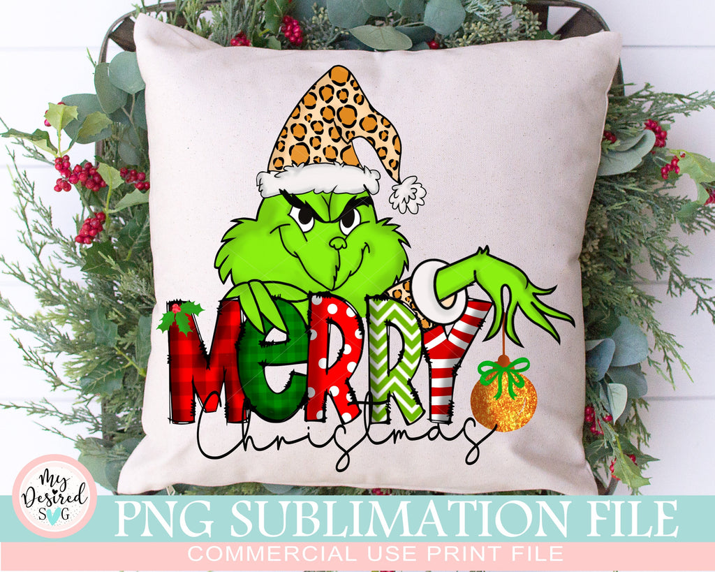 Merry Grinchmas PNG DTG printing, PNG file for sublimation printing ...