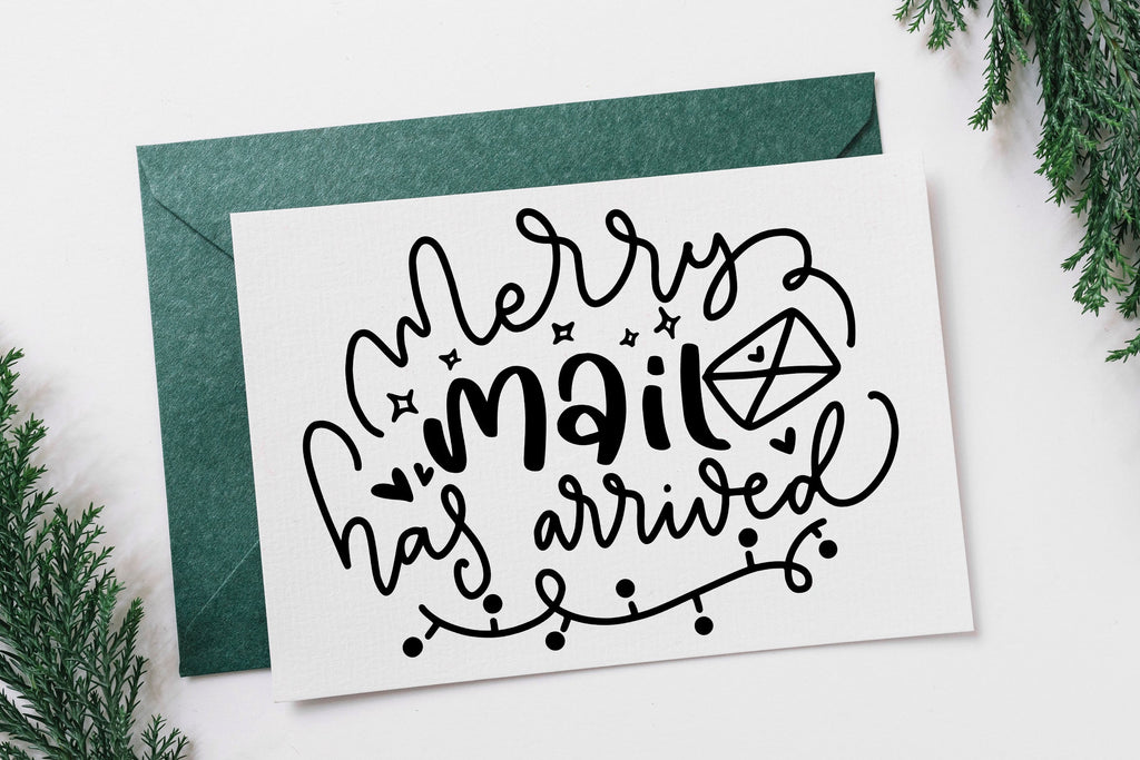 Merry Mail Has Arrived SVG Christmas Cards - So Fontsy