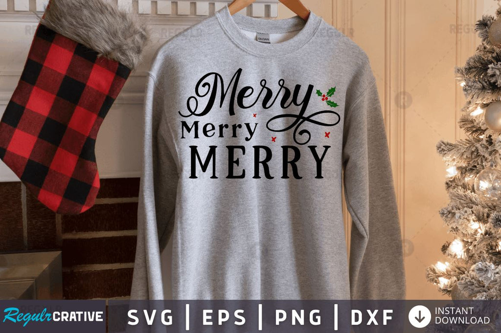 Merry merry merry SVG - So Fontsy