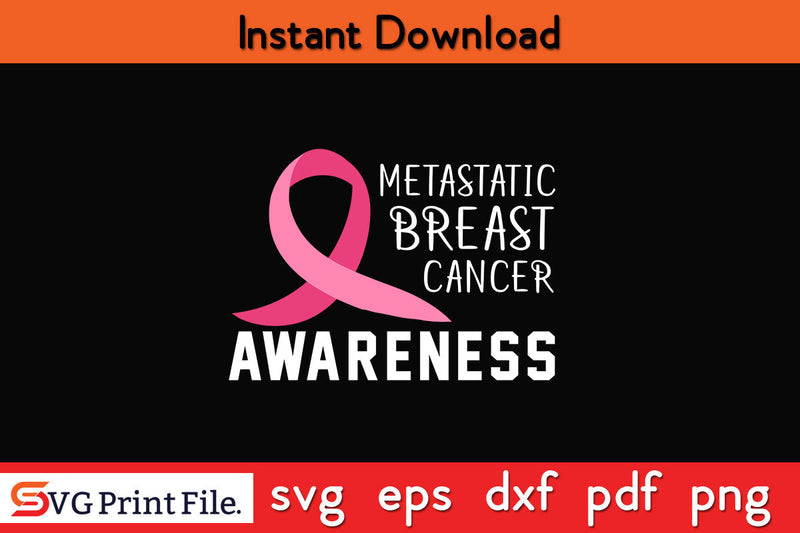Metastatic Breast Cancer Awareness SVG PNG Cricut Silhouette Cut File ...