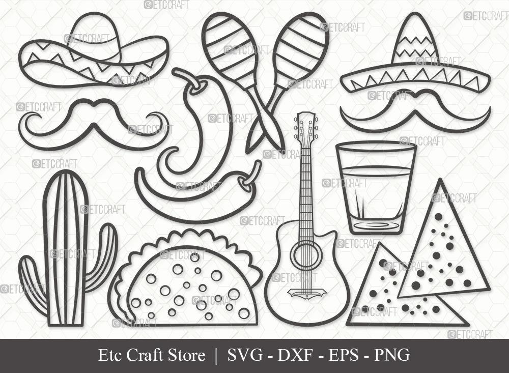Mexican Outline SVG Cut File | Mexican Svg | Cinco De Mayo Svg ...