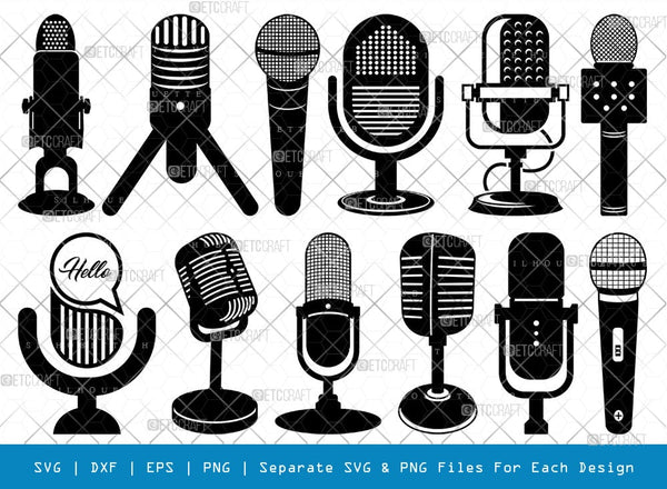 microphone silhouette vector
