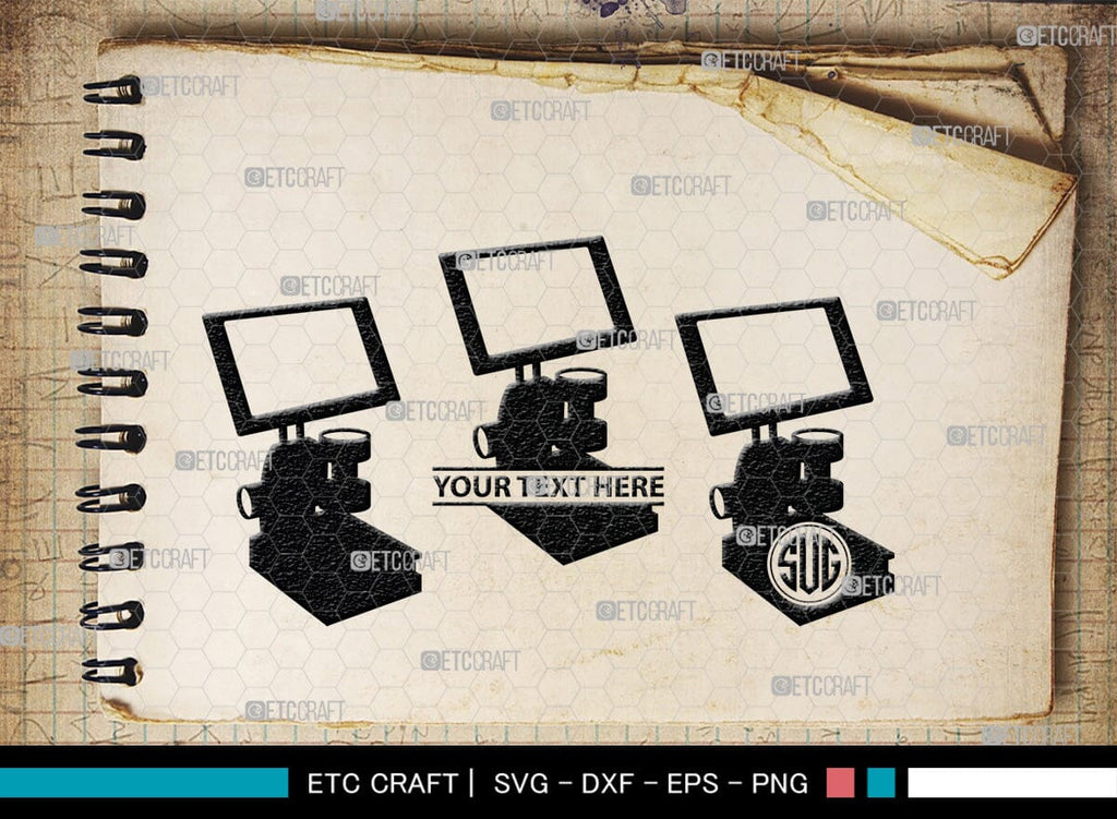 Microscope Monogram, Microscope Silhouette, Microscope SVG, Lab Tool ...