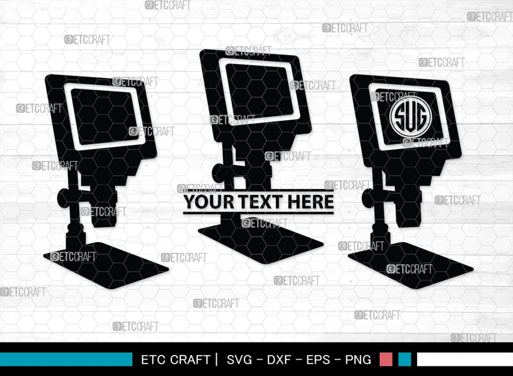 Microscope Monogram, Microscope Silhouette, Microscope SVG, Lab Tool ...