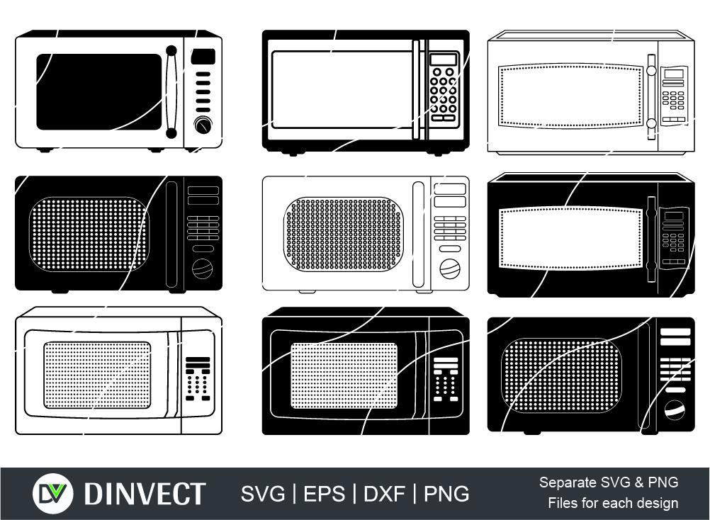Microwave SVG, Microwave Clipart, Microwave Silhouette, Microwave ...