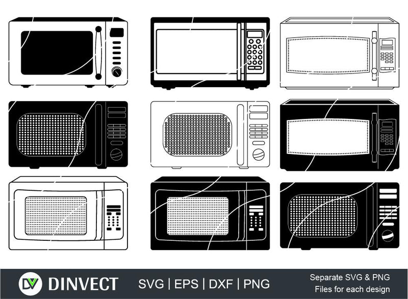 Microwave SVG, Microwave Clipart, Microwave Silhouette, Microwave ...