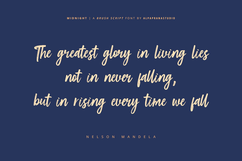 Midnight - Brush Script Font - So Fontsy