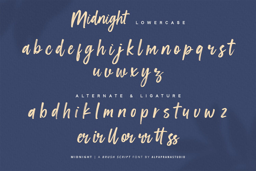 Midnight - Brush Script Font - So Fontsy