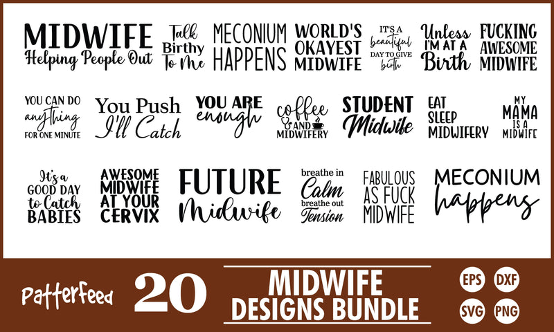Midwife SVG Designs Bundle - So Fontsy