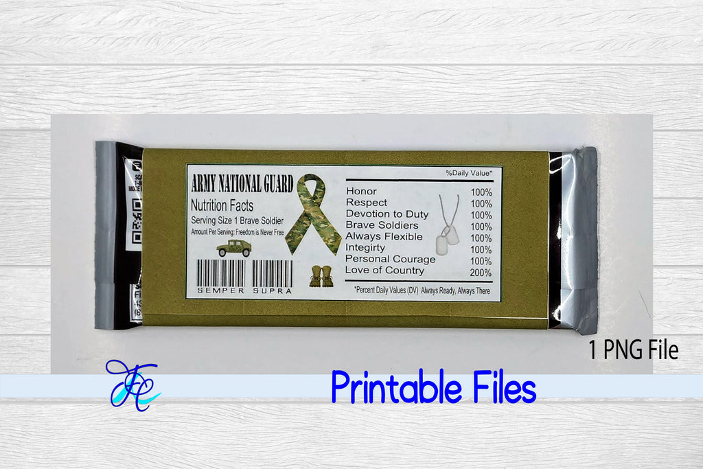Military Army National Guard Nutrition Label - So Fontsy