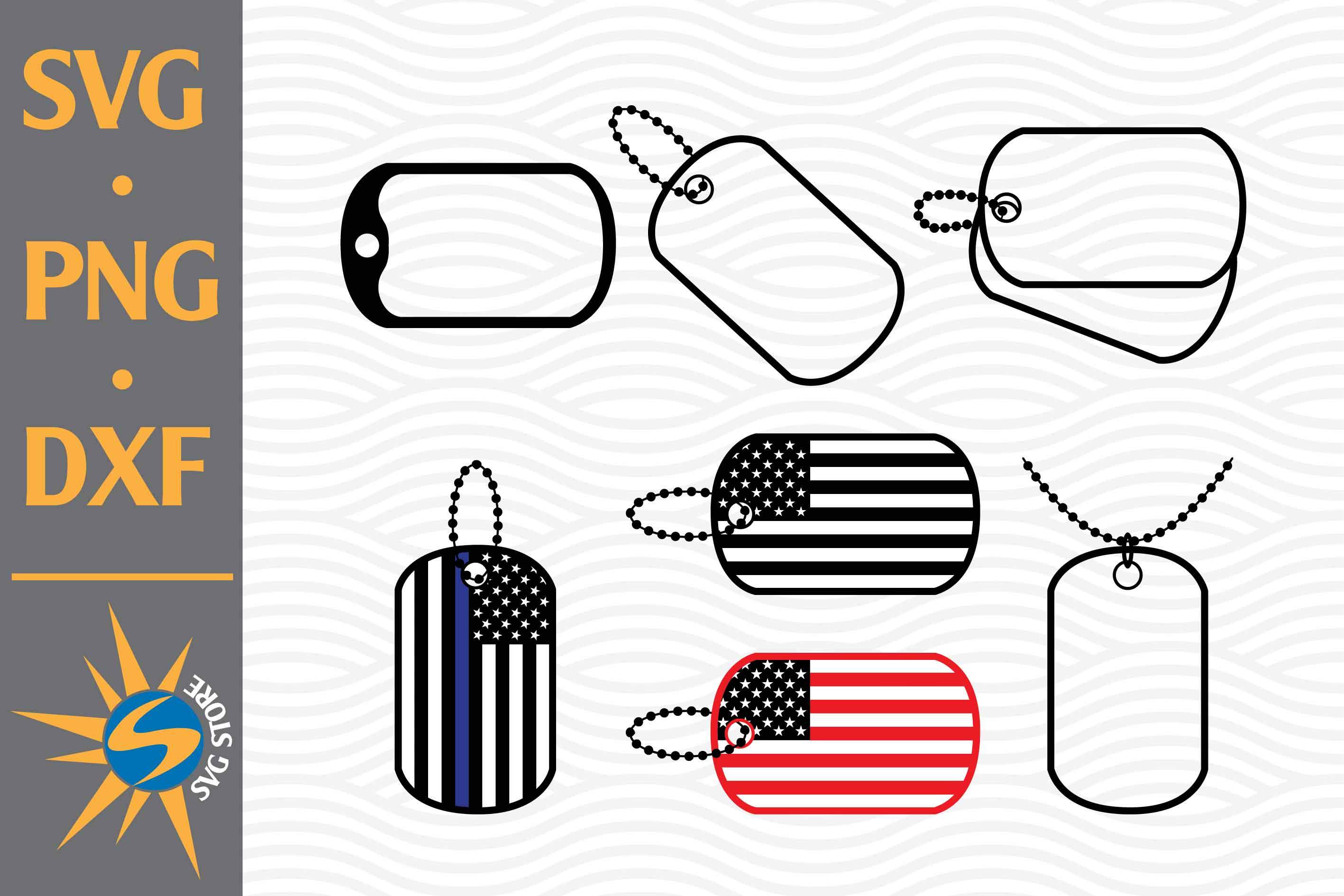 Military Dog Tag SVG, PNG, DXF Digital Files Include - So Fontsy