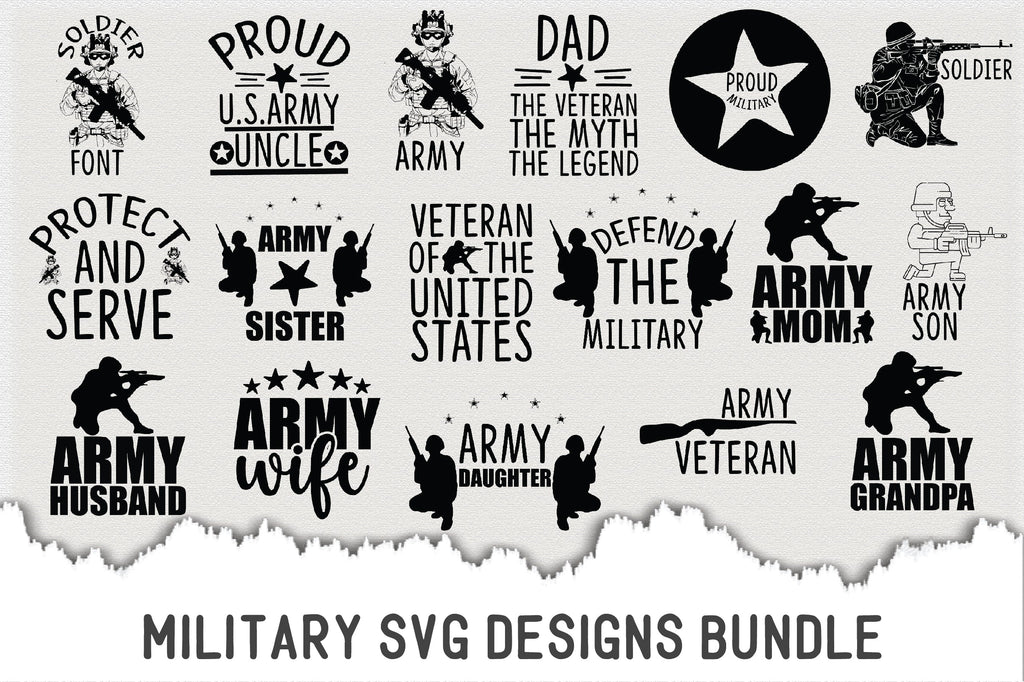 Military SVG Design Bundle - So Fontsy