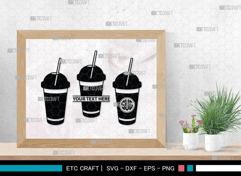 Milk Shake Monogram, Milk Shake Silhouette, Milk Shake SVG, Drink Shake ...