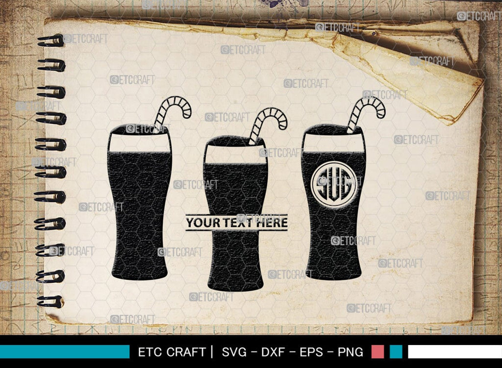 Milk Shake Monogram, Milk Shake Silhouette, Milk Shake SVG, Drink Shake ...