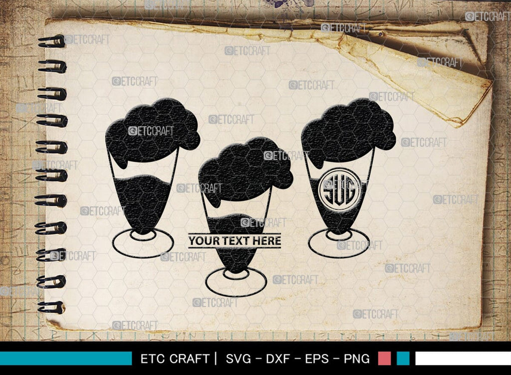 Milk Shake Monogram, Milk Shake Silhouette, Milk Shake SVG, Drink Shake ...