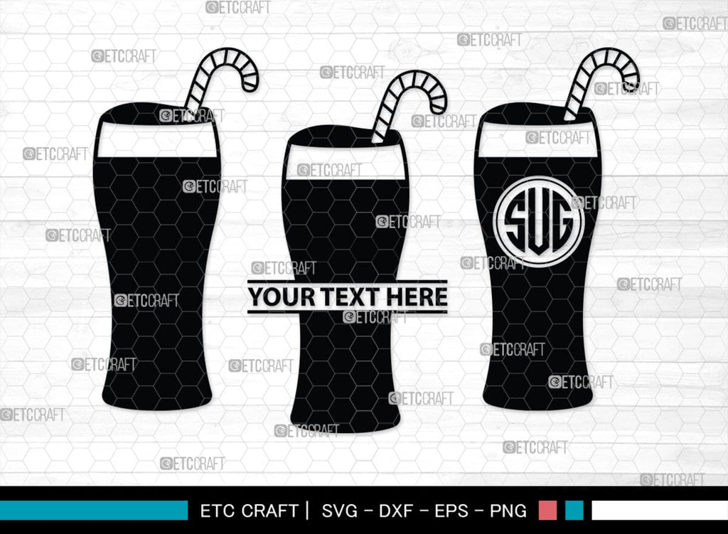 Milk Shake Monogram, Milk Shake Silhouette, Milk Shake SVG, Drink Shake ...