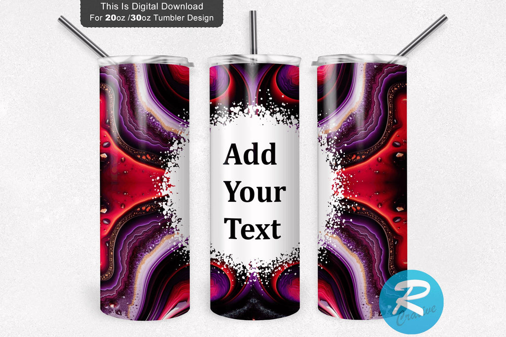 Milkway Alcohol Ink Red 20 oz / 30 oz Skinny Tumbler - So Fontsy