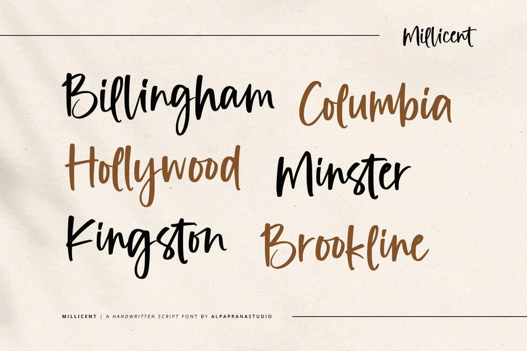Millicent - Handwritten Script Font - So Fontsy