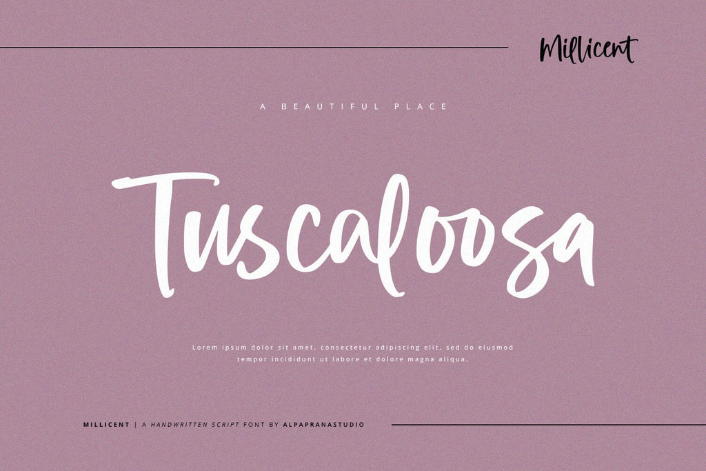 Millicent - Handwritten Script Font - So Fontsy
