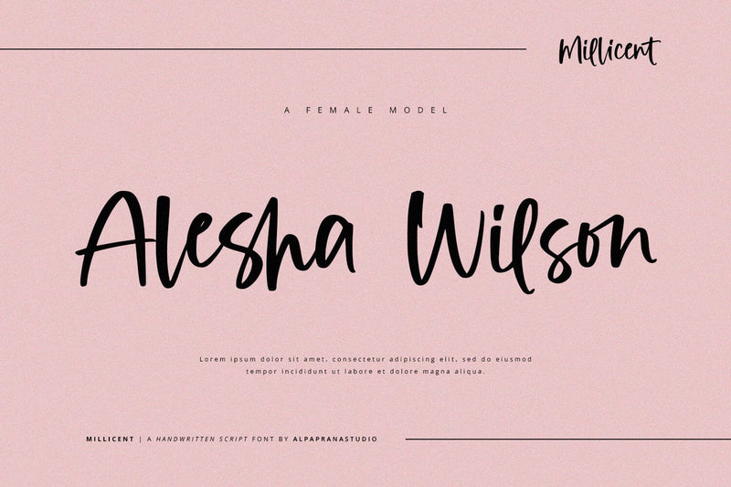 Millicent - Handwritten Script Font - So Fontsy