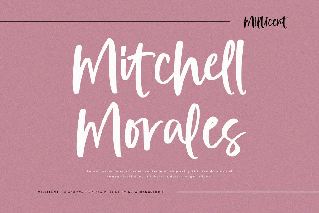 Millicent - Handwritten Script Font - So Fontsy