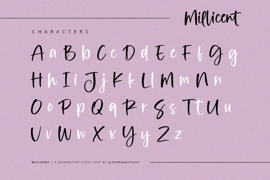 Millicent - Handwritten Script Font - So Fontsy