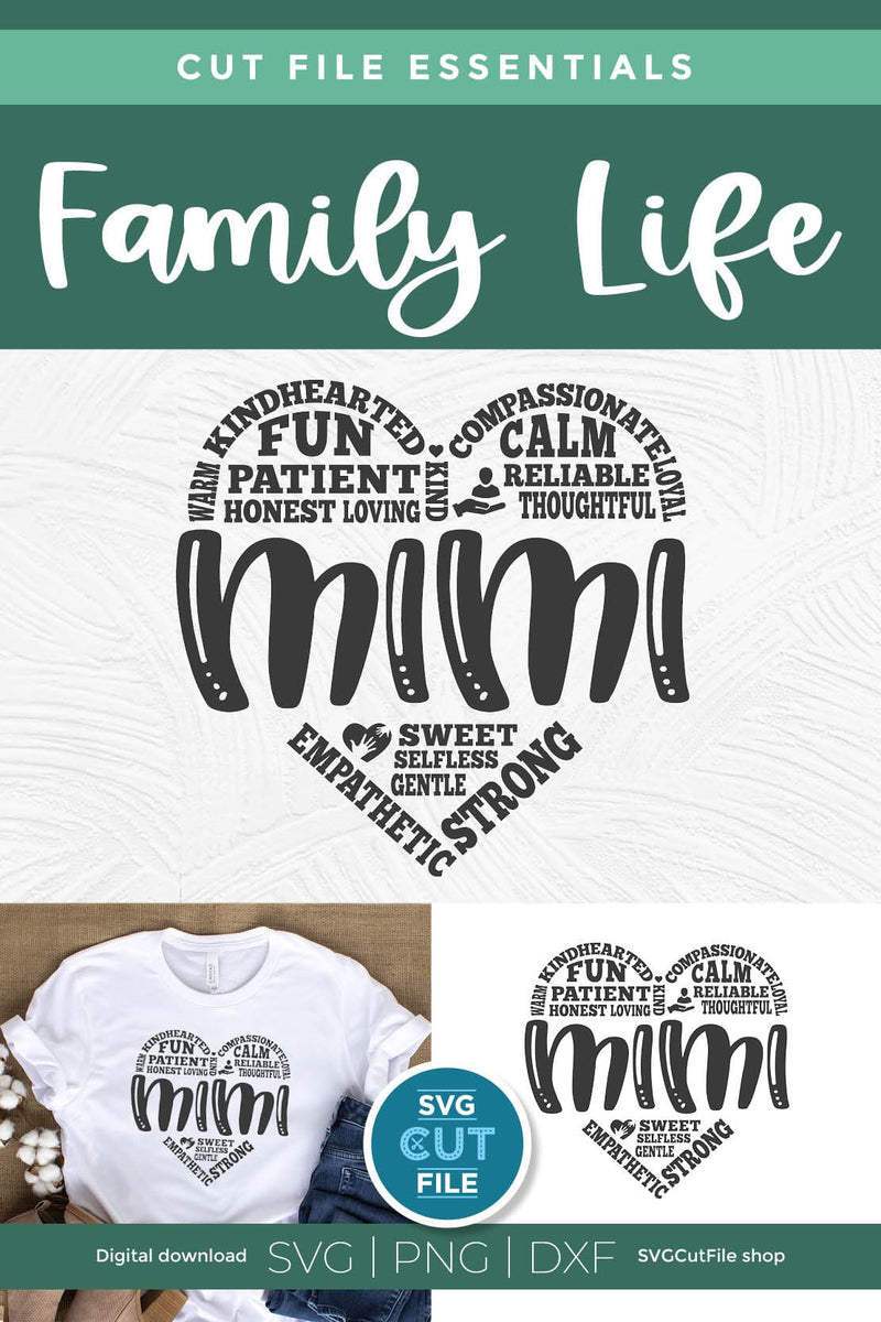 Mimi svg for Cricut or Silhouette - So Fontsy