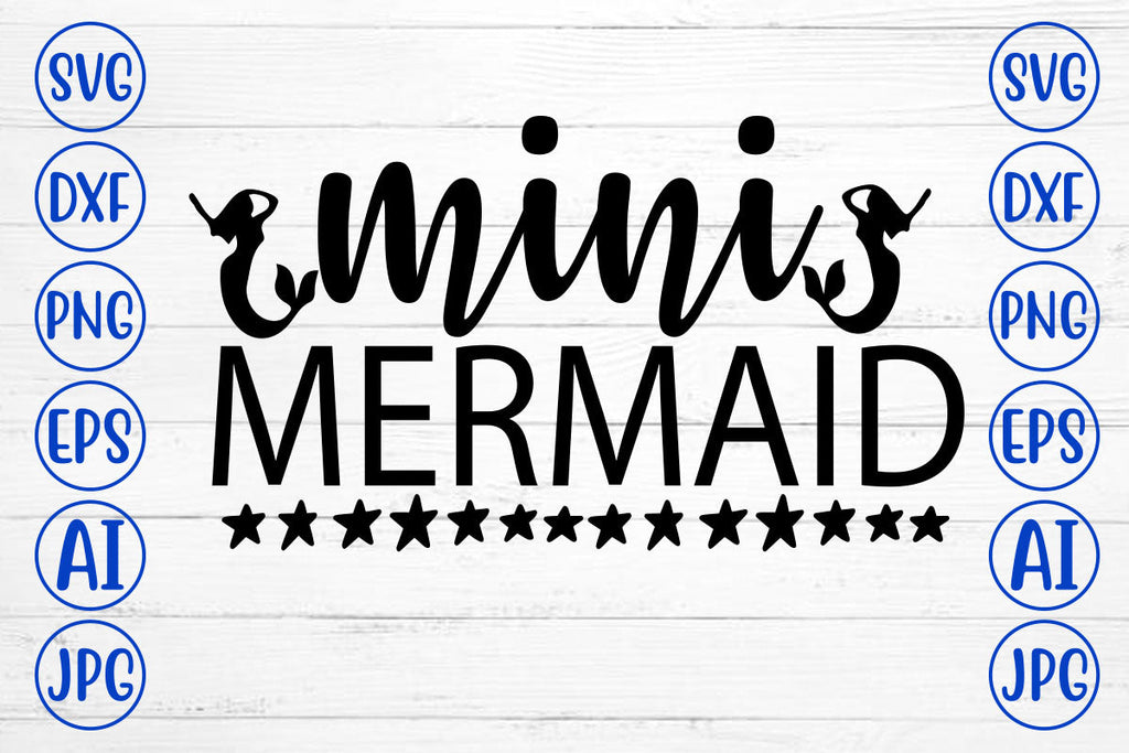 Mini Mermaid SVG Cut File - So Fontsy