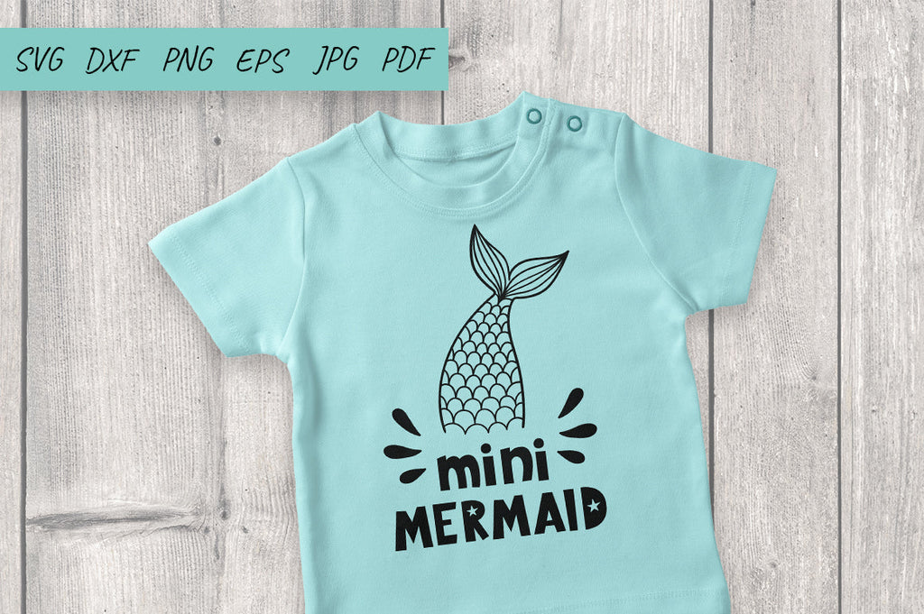 Mini Mermaid SVG, Mermaid SVG Cut File - So Fontsy