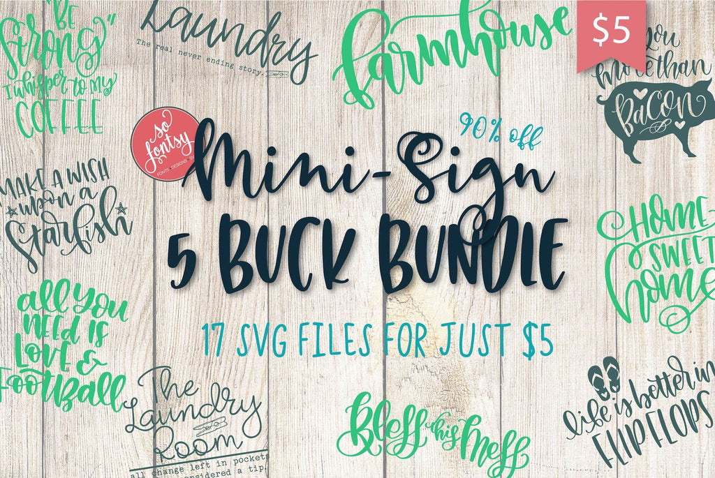 Mini Sign SVG Design Bundle: Exclusive Offer - So Fontsy