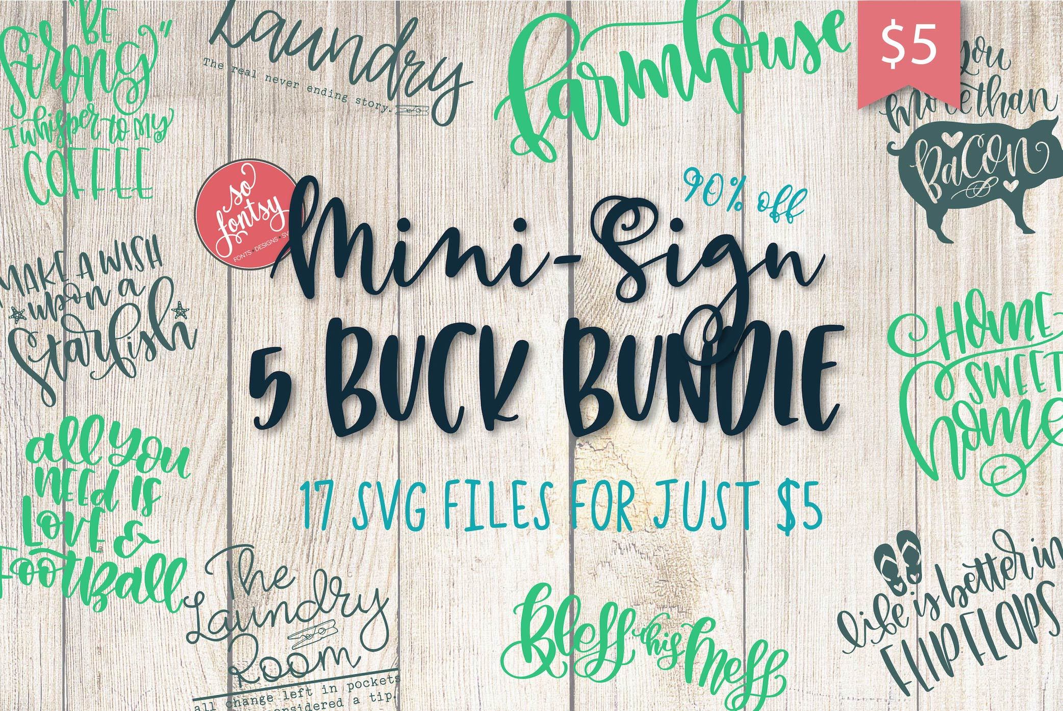 Mini Sign SVG Design Bundle: Exclusive Offer - So Fontsy