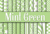 Mint Green Patterns Digital Paper - So Fontsy