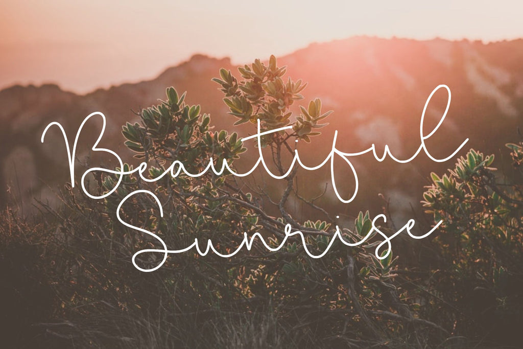 Miracle Sunrise Monoline Calligraphy Font - So Fontsy