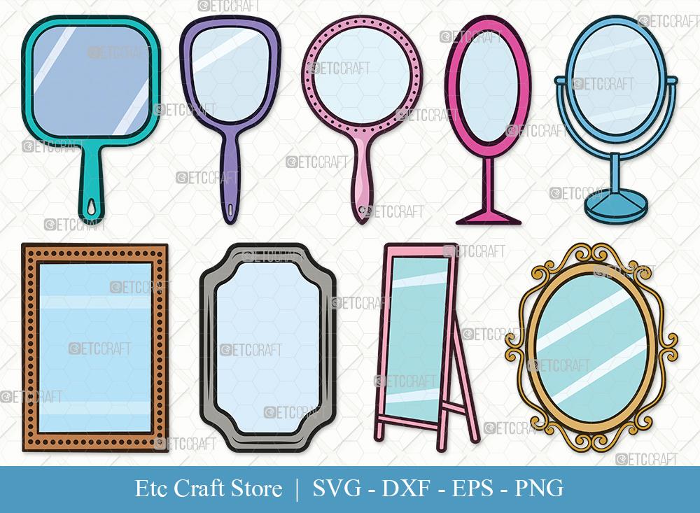 Mirror Clipart SVG Cut File | Mirror Svg | Mirror Frame Svg | Compact ...