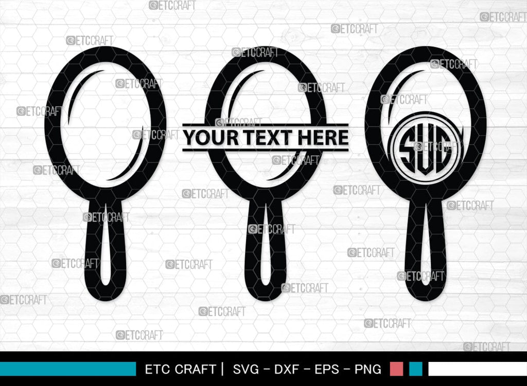 Mirror Monogram, Mirror Silhouette, Mirror SVG, Compact Mirror Svg ...