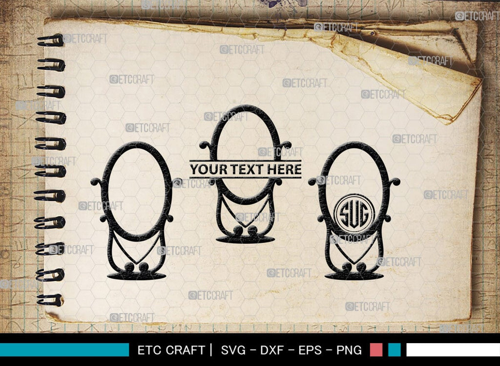 Mirror Monogram, Mirror Silhouette, Mirror SVG, Compact Mirror Svg ...