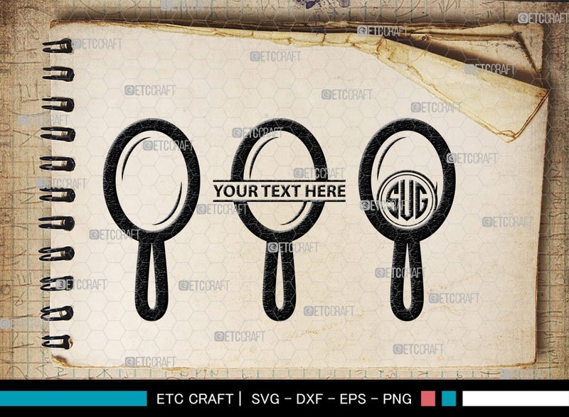Mirror Monogram, Mirror Silhouette, Mirror SVG, Compact Mirror Svg ...