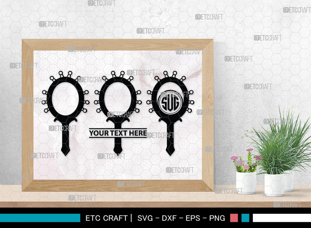 Mirror Monogram, Mirror Silhouette, Mirror SVG, Compact Mirror Svg ...