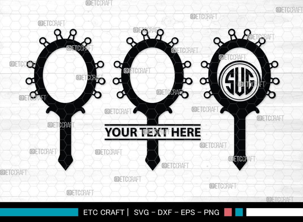 Mirror Monogram, Mirror Silhouette, Mirror SVG, Compact Mirror Svg ...