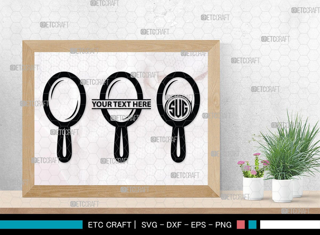 Mirror Monogram, Mirror Silhouette, Mirror SVG, Compact Mirror Svg ...