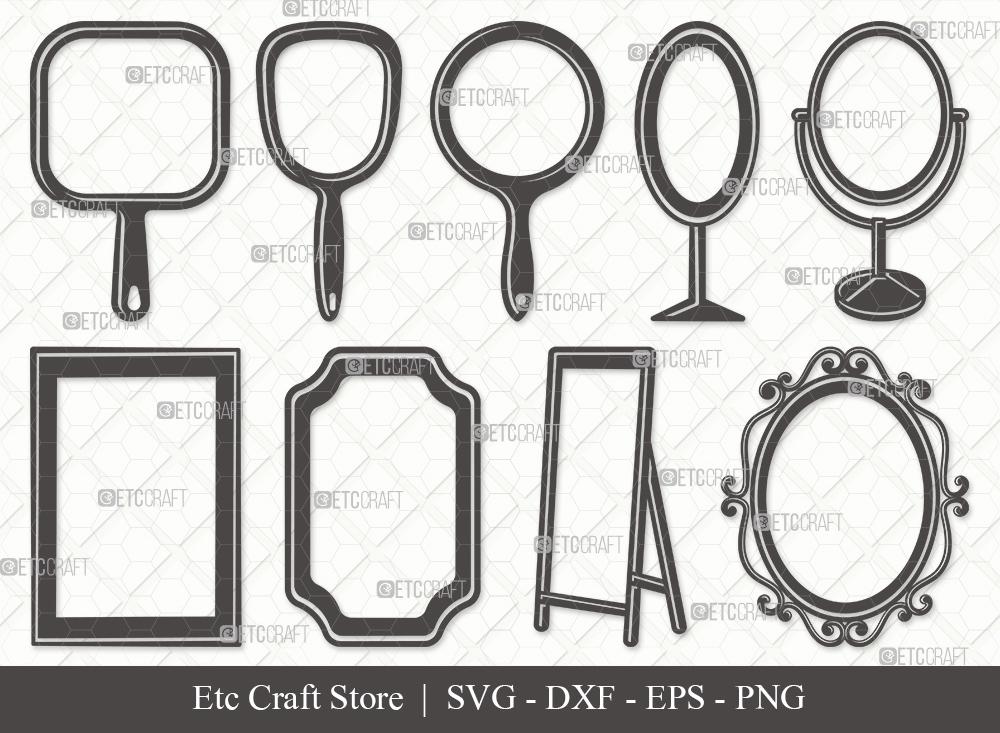 Mirror Silhouette SVG Cut File | Mirror Svg | Mirror Frame Svg ...