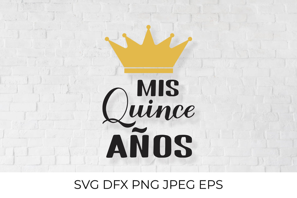 Mis Quince Anos lettering. Quinceanera quote - So Fontsy