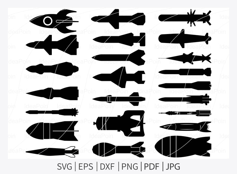 Missile Weapon svg, Aviation bomb, Missile Logo Svg, War weapon Svg ...