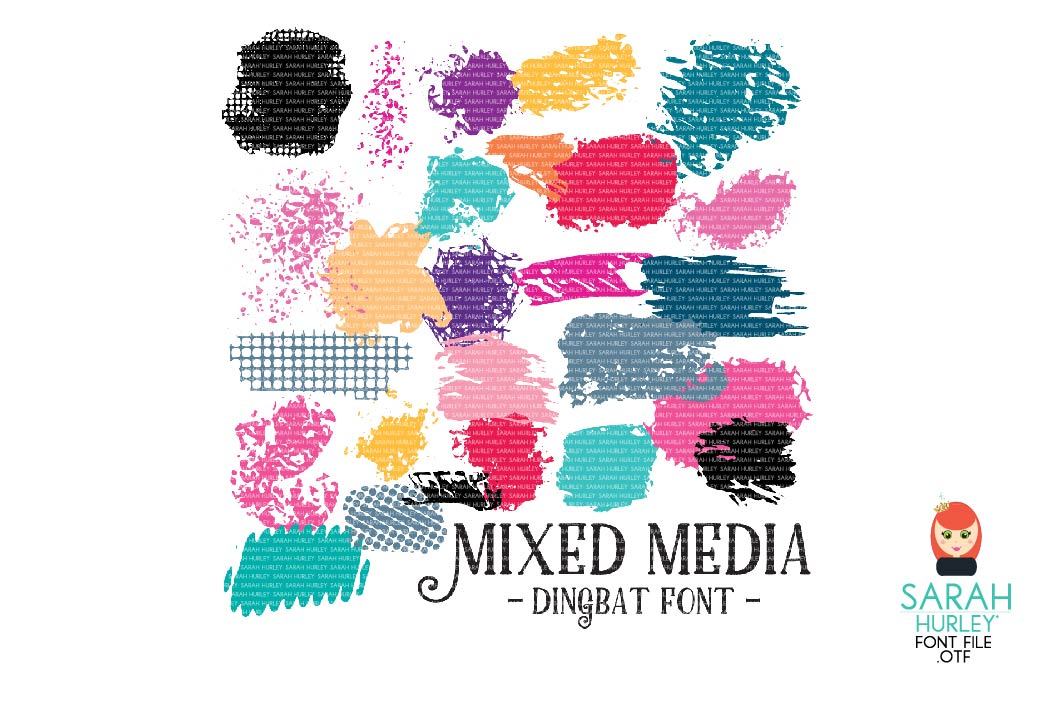 Mixed Media Font - So Fontsy