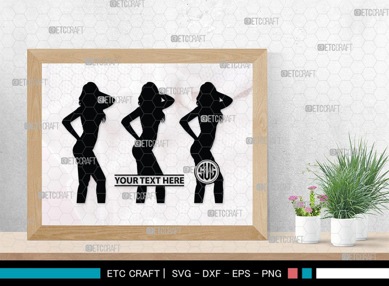 Models Monogram, Models Silhouette, Models SVG, Women Models Svg, Men ...