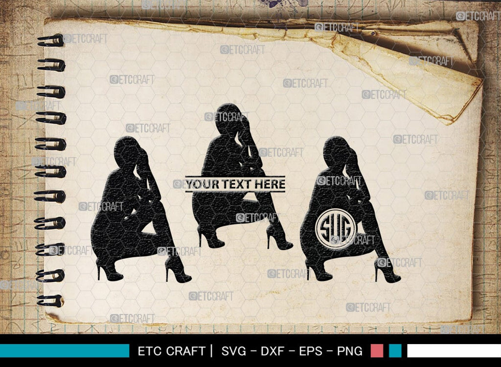 Models Monogram, Models Silhouette, Models SVG, Women Models Svg, Men ...