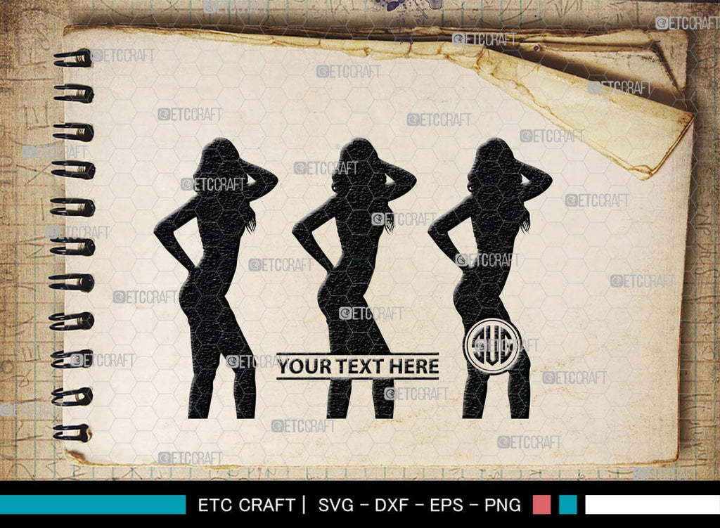 Models Monogram, Models Silhouette, Models SVG, Women Models Svg, Men ...