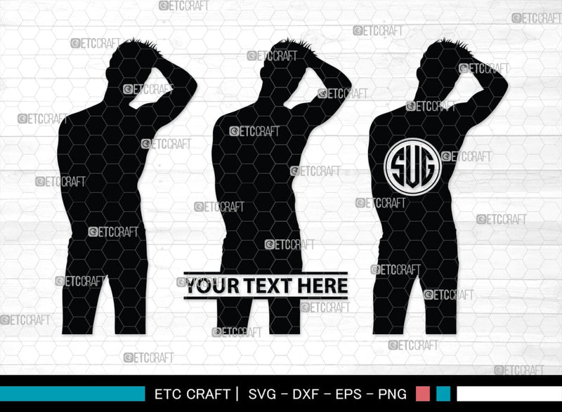 Models Monogram, Models Silhouette, Models SVG, Women Models Svg, Men ...